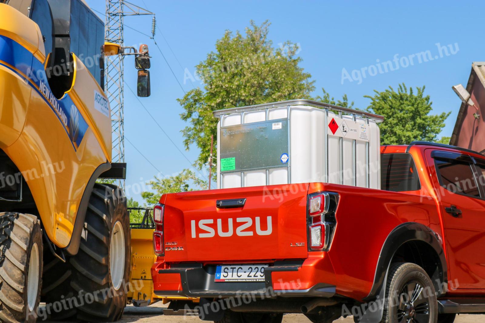ADR IBC 1000 liter új mobil gázolajtartály üzemanyagszállításra, fém ...