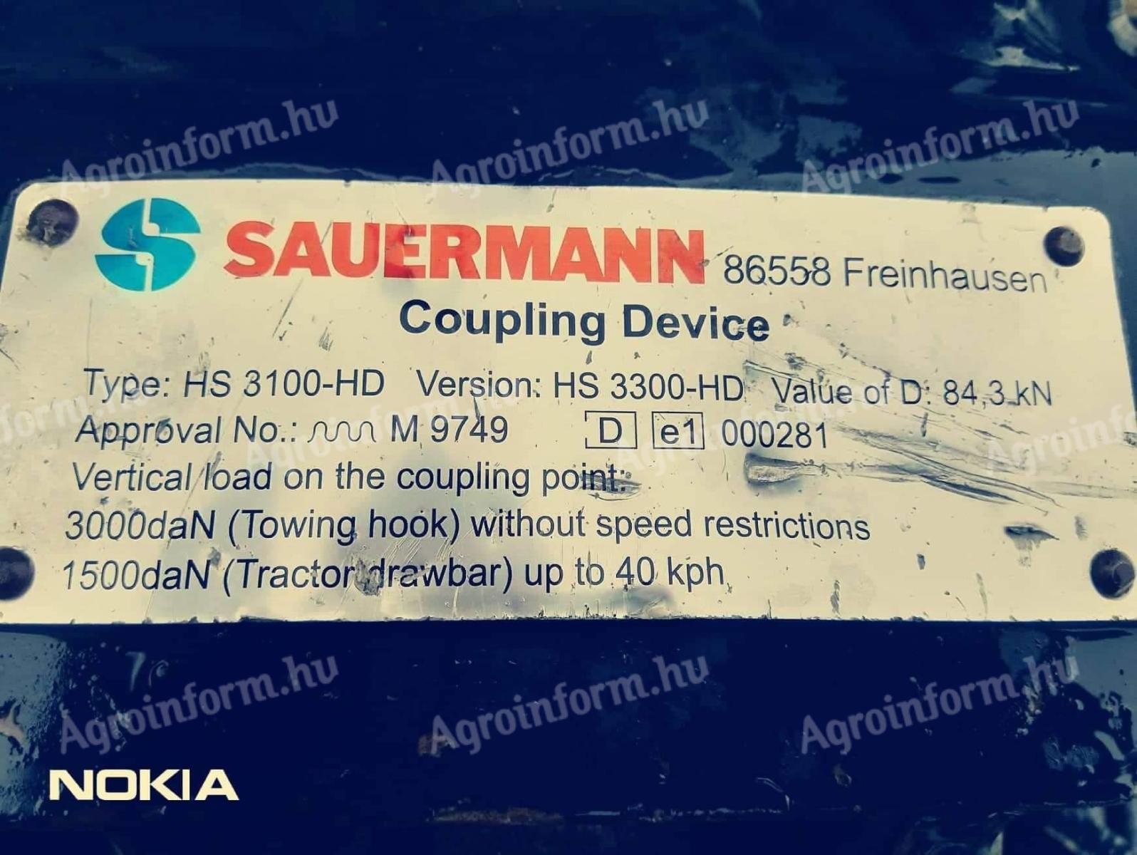 Sauermann HS 3100HD vonófej, New Holland TSA, T6000, T6., Steyr4xx0 ...