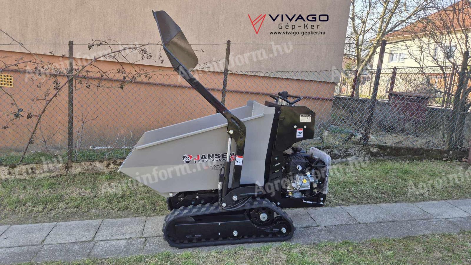 Önrakodó hernyótalpas mini dömper - motoros talicska - JANSEN RD-600S - Szlovákia - Agroinform.hu