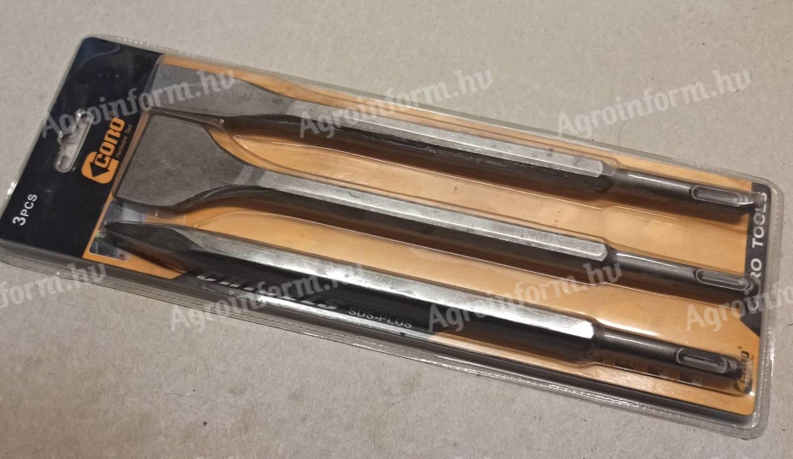 Bontókalapács vésőszár SDS Plus vésőkészlet 3 db. * Coro Tools * beton ...