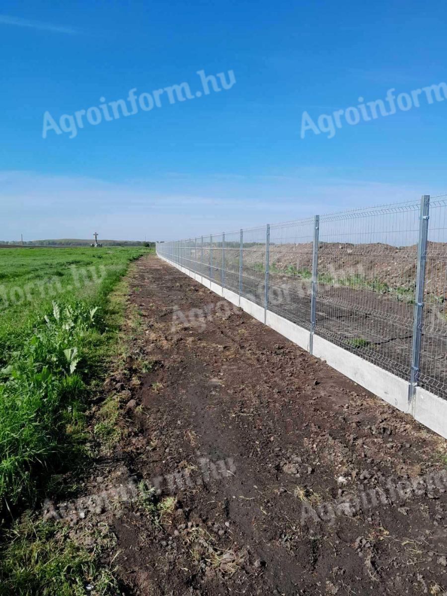 3D táblás kerítés panel, beton lábazati elem, kerítéspanel, oszlop ...