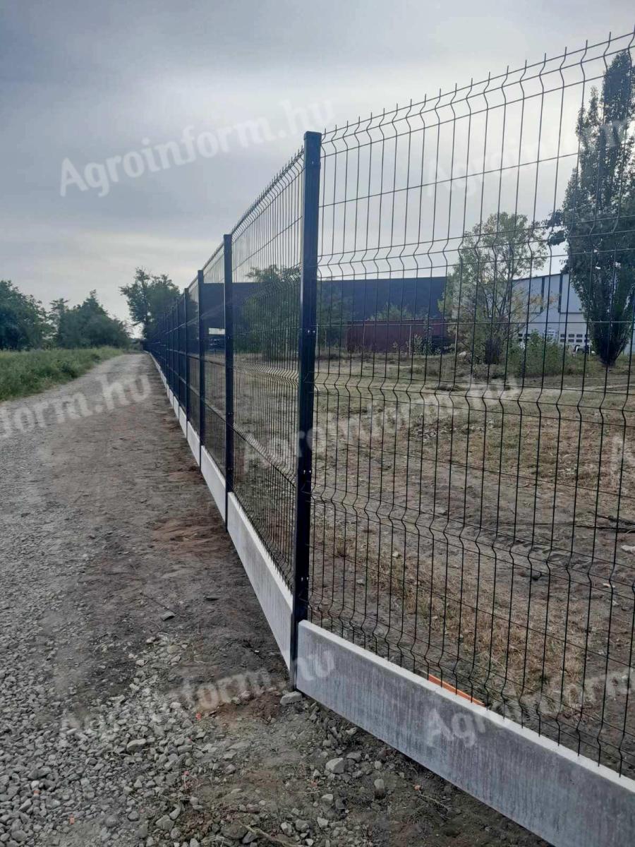 3D táblás kerítés panel, beton lábazati elem, kerítéspanel, oszlop ...