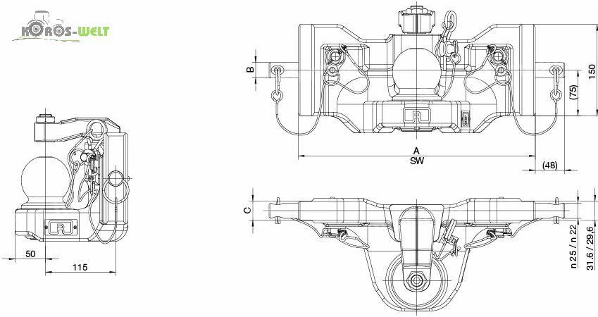 Rockinger K80 vonófej (John Deere) - Bács-Kiskun vármegye Kiskőrös ...