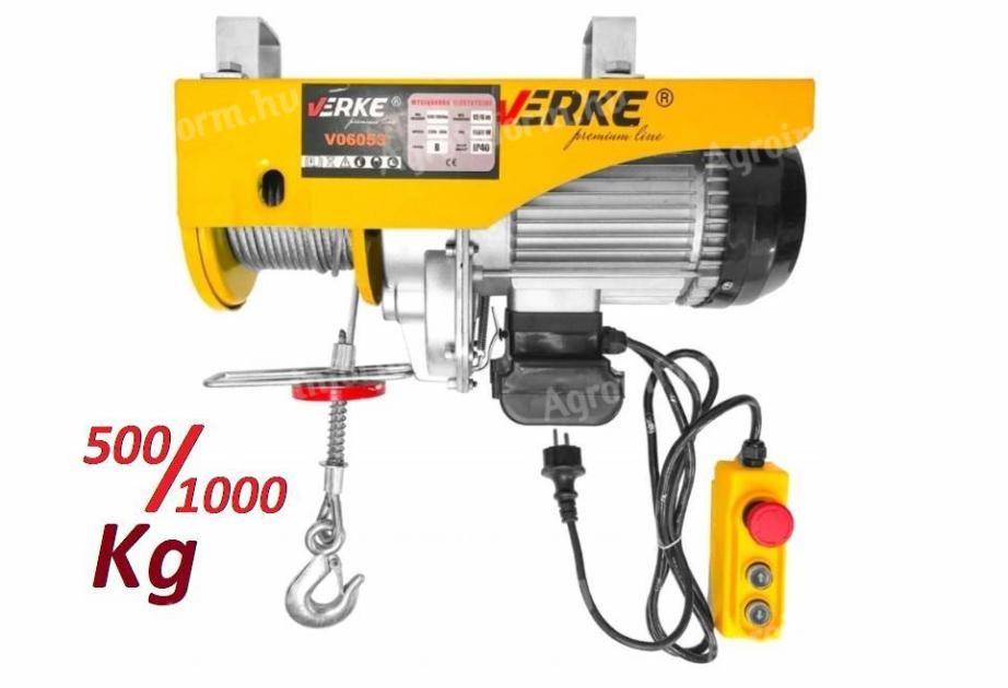 Elektromos csörlő 500 kg / 1000 kg * Verke V06053 * Premium Line * 1600 ...