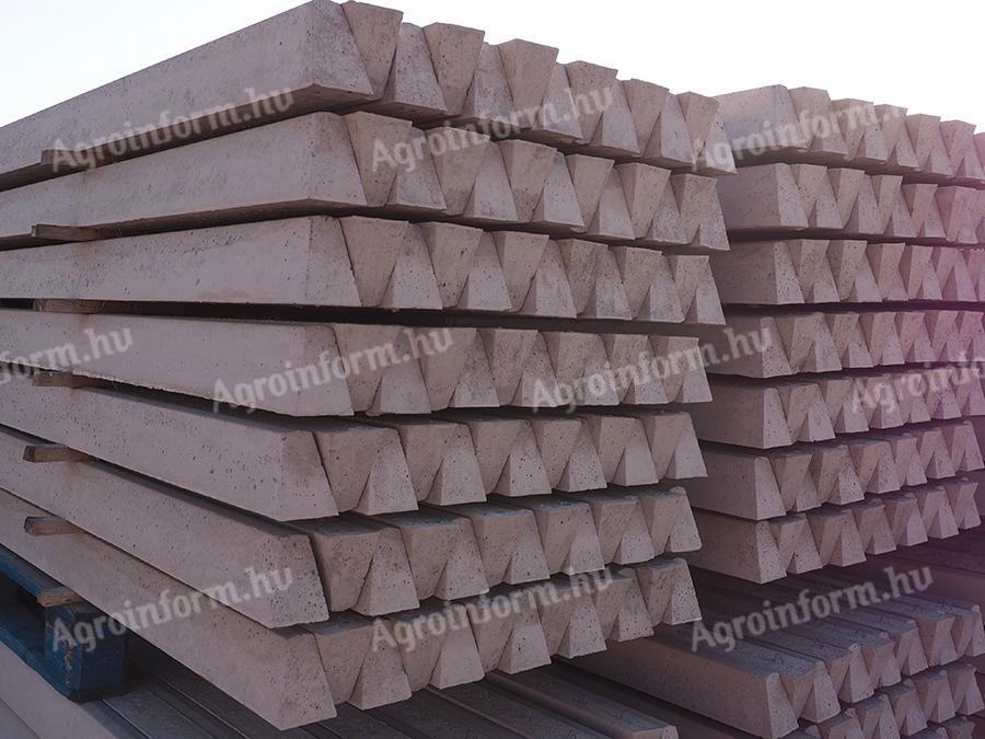 Táblás kerítés, betonoszlop, gabion, beton lábazati elem, vadháló ...